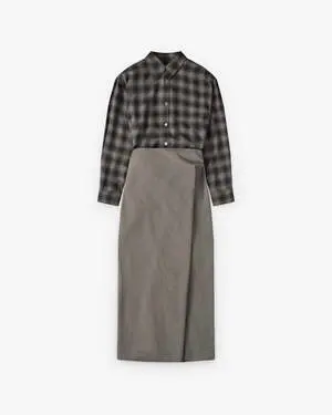 Our Legacy Twisted Check Shirt Dress
