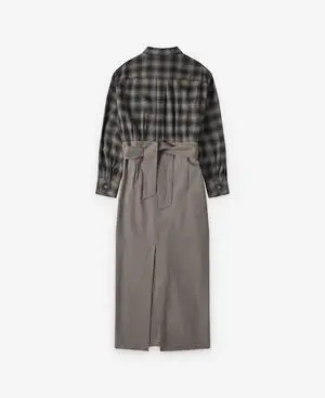 Our Legacy Twisted Check Shirt Dress