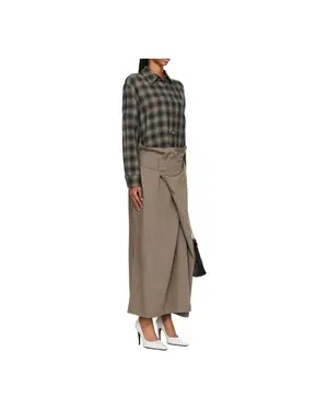 Our Legacy Twisted Check Shirt Dress