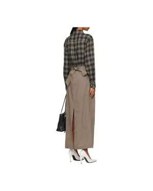 Our Legacy Twisted Check Shirt Dress