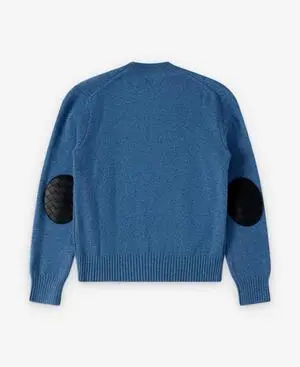 Bottega Veneta Intrecciato Elbow-patch Crewneck Sweater