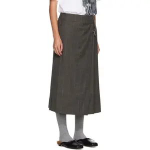 Simone Rocha Prince Of Wales Check Pleated Skirt