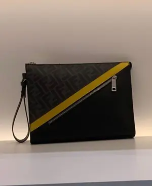 Fendi Fabric Pouch - Grey
