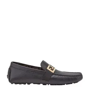 Fendi Ff-detail Loafers - Black