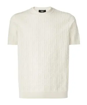Fendi Ff Selleria Crewneck Pullover - Beige