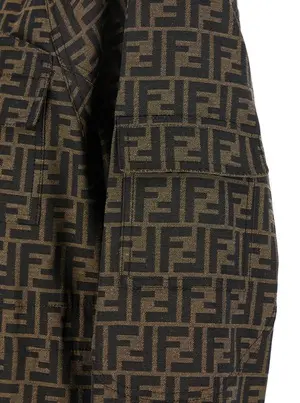 Fendi Ff Motif High-neck Jacket