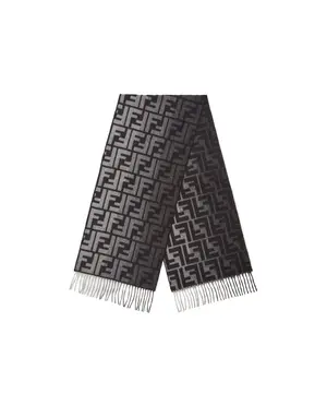 Fendi Ff Wool Scarf - Black