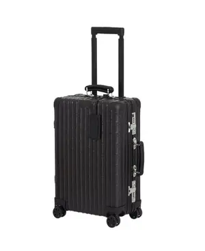 Fendi Aluminum Trolley Case With Leather Details
