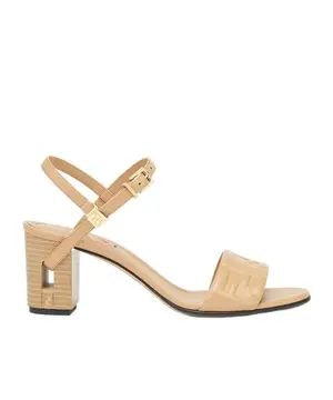 Fendi Delfina Ff Embossed Sandals