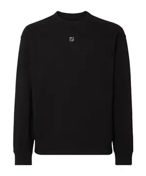 Fendi Ff Plaque Crewneck Sweatshirt