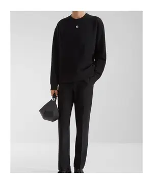 Fendi Ff Plaque Crewneck Sweatshirt