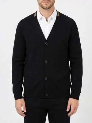 Paul Smith V-neck Pure Merino Wool Cardigan - Black