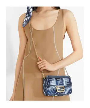 Fendi Baguette Ff Embroidered Mini Tote Bag