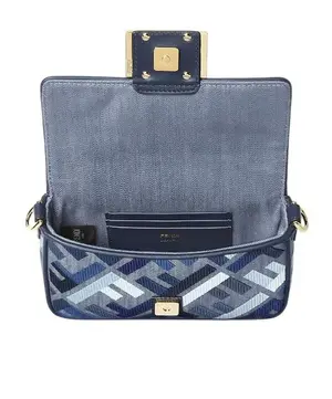 Fendi Baguette Ff Embroidered Mini Tote Bag