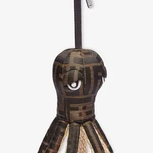 Fendi Raffia And Jacquard Octopus Charm