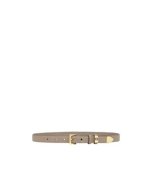 Fendi Dove Gray Leather Belt