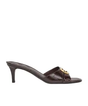 Fendi Eel Leather Medium-heeled Sandals