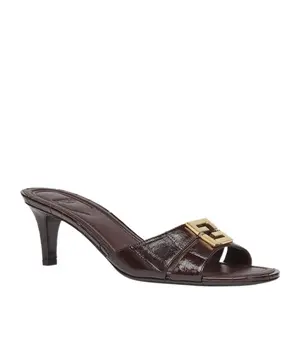 Fendi Eel Leather Medium-heeled Sandals