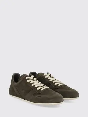 Rick Owens Suede Low Top Trainers With Rubber Sole