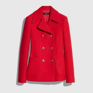 Gucci Double-breasted Wool Polyamide Coat - Red