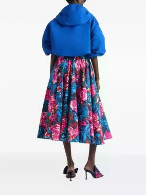 Givenchy Long Circular Skirt In Poplin With Floral Print