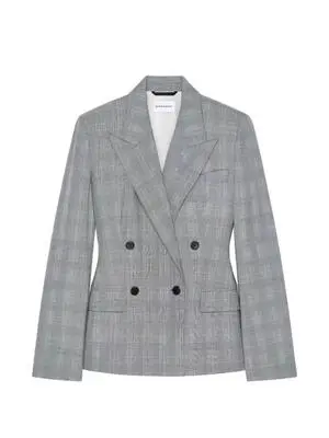 Givenchy Double-breasted Checked Jacket In Wool