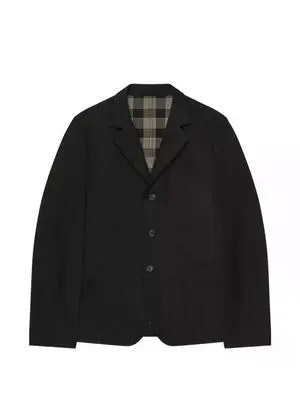 Givenchy Single-breasted Deconstructed Jacket In Cotton - Black