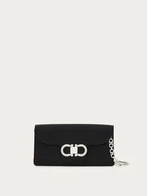 FERRAGAMO Double Gancini Mini Bag With Crystals