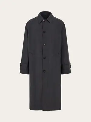 FERRAGAMO Reversible Wool Duster Coat - Grey