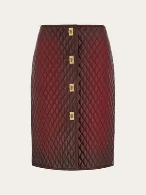 FERRAGAMO Quilted Nappa Skirt