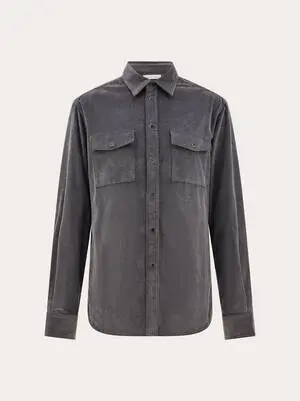 FERRAGAMO Corduroy Shirt - Grey