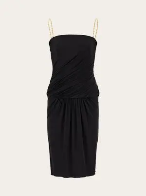FERRAGAMO Tube Dress With Chain Strap Detail