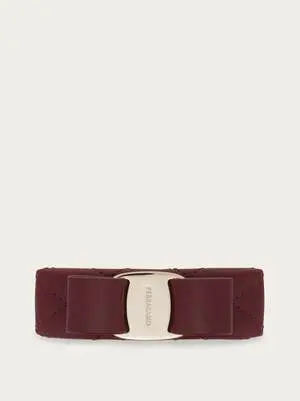 FERRAGAMO Vara Bow Matelassé Hair Clip Red
