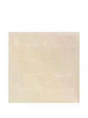 Givenchy Square In Silk Jacquard With Signature - Neutrals