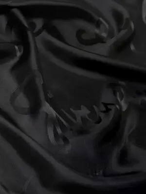 Givenchy Square In Silk Jacquard With Signature - Black