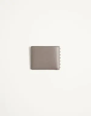 Valentino Garavani Rockstud Wallet In Grainy Calfskin