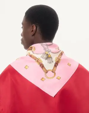 Valentino Garavani Silk Scarf With Stud Framed Print