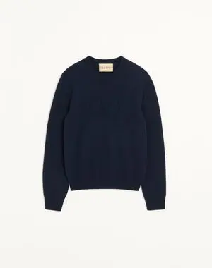 Valentino Garavani Wool Jumper With Tone-on-tone Vlogo Signature Embroidery