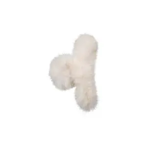 SKIMS Plush Fur Hair Clip | Light Neutral | Accessories - Buff