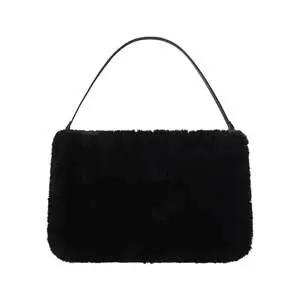 SKIMS Clutch | Black | Faux Fur