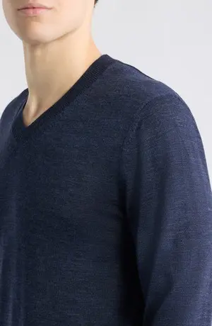 BOSS Virgin Wool V-neck Sweater