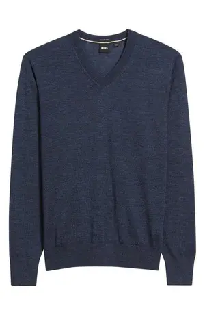 BOSS Virgin Wool V-neck Sweater