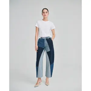 ALYSON EASTMAN Patch Jeans In Vintage Denim - Blue/navy