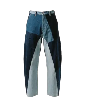 ALYSON EASTMAN Patch Jeans In Vintage Denim