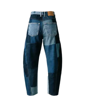 ALYSON EASTMAN Patch Jeans In Vintage Denim