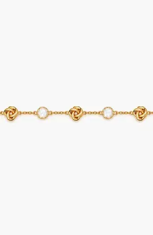 YOJ Knot Bracelet In And Crystals