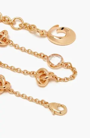 YOJ Knot Bracelet In And Crystals