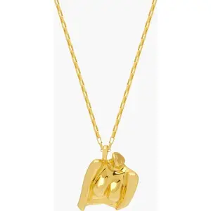 YOJ Naked Maxi Pendant Necklace - Gold