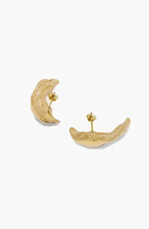 YOJ Qiuoro Mini Face On Stud Earrings