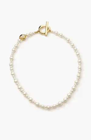 YOJ Verlo Pearl Beaded Necklace In & Pearls